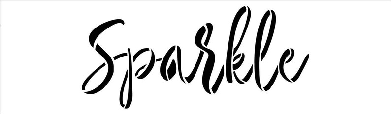 Sparkle Cursive Script Stencil by Studior12 DIY Inspiration | Etsy
