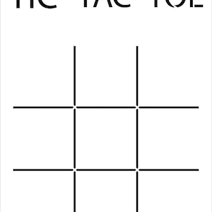 Tic Tac Toe Board Stencil by Studior12 DIY Family Children XOXO Game ...