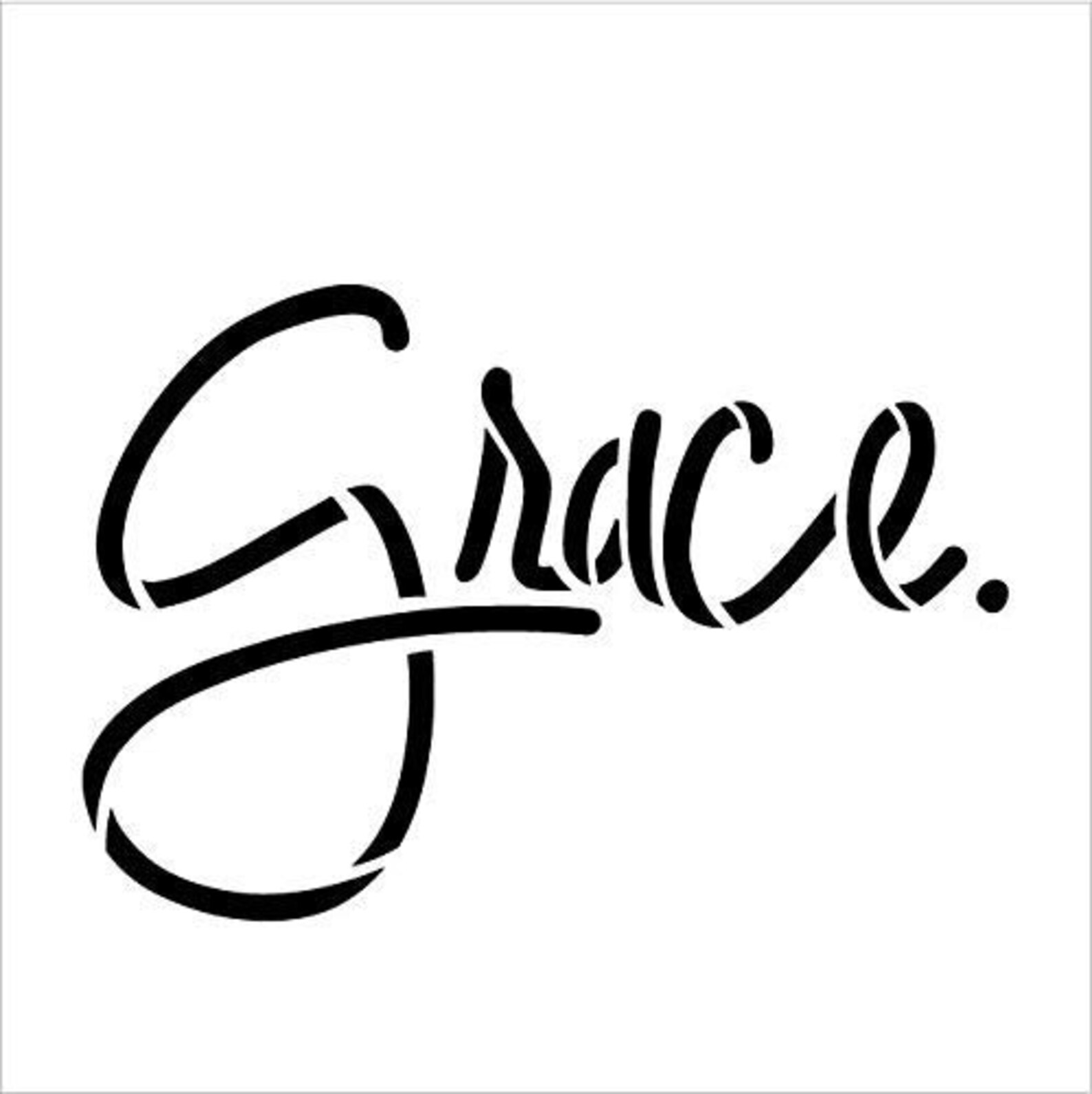 Grace Stencil by Studior12 Craft Simple Christian Hymn Gift - Etsy