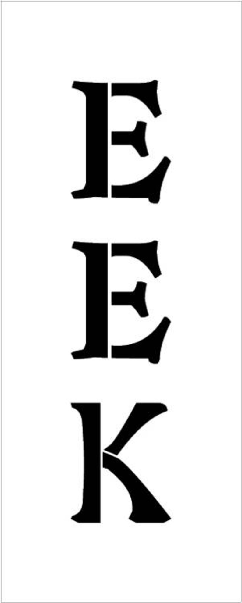 Eek Vertical Word Stencil Select Size STCL2111 by - Etsy
