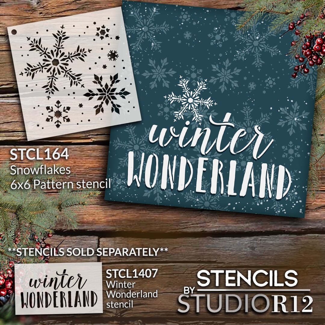 Frosty Snowflake Stencil by Studior12 Christmas, Holiday, Santa ...