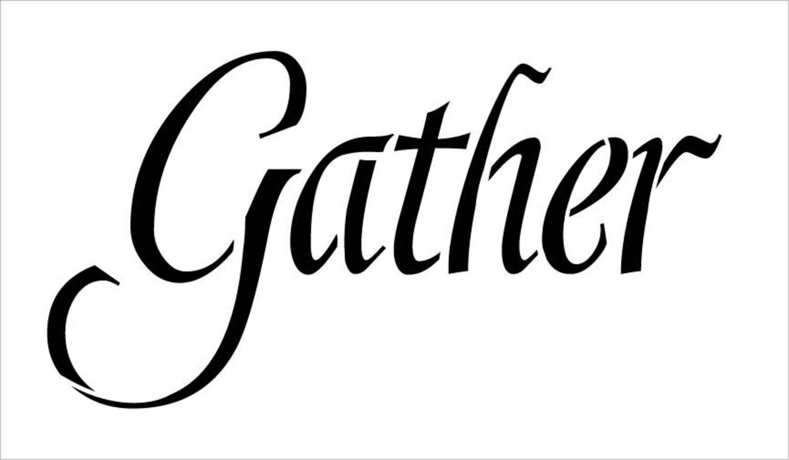 Gather Graceful Word Stencil Select Size STCL2154 by - Etsy