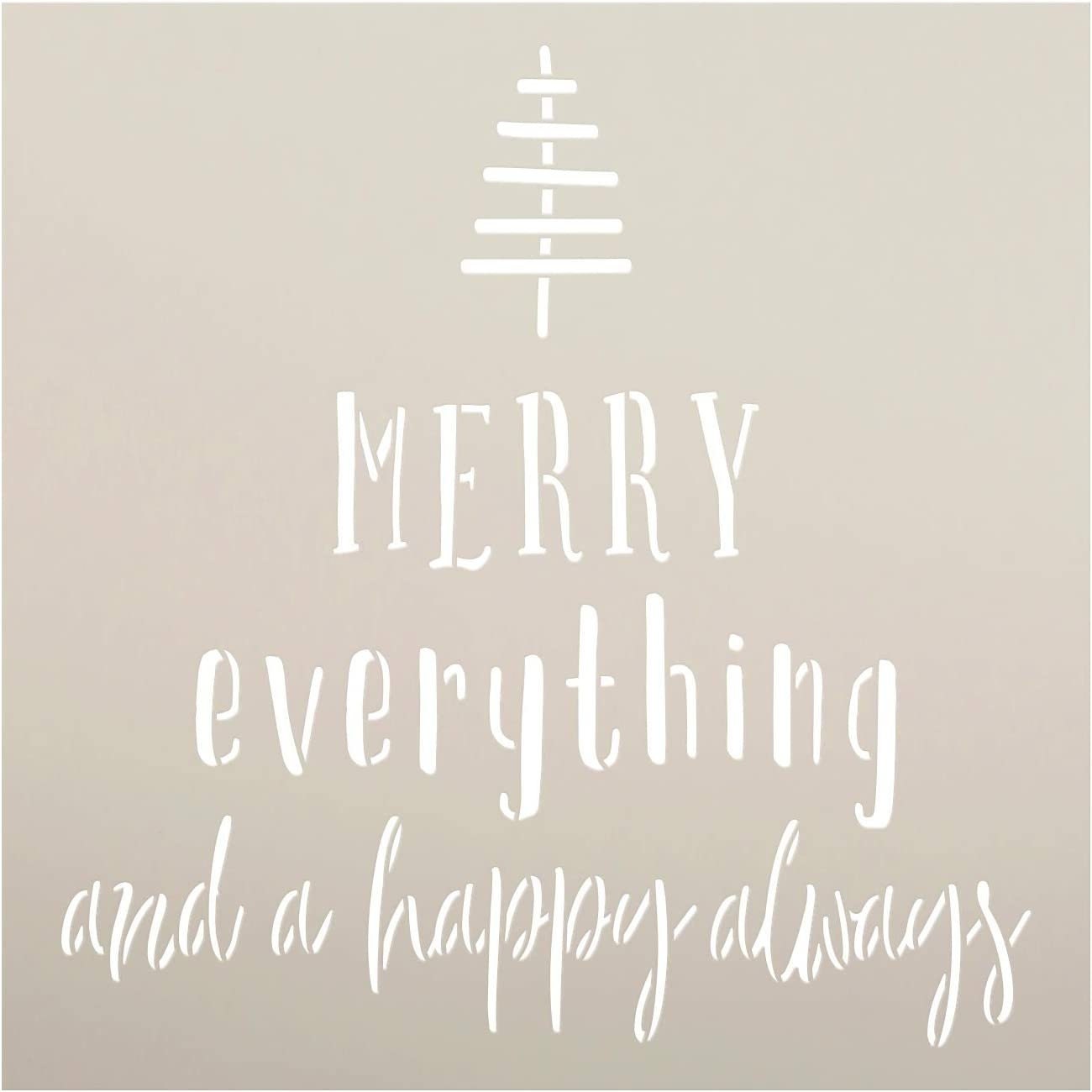 Merry Everything & Happy Always Stencil by Studior12 DIY - Etsy