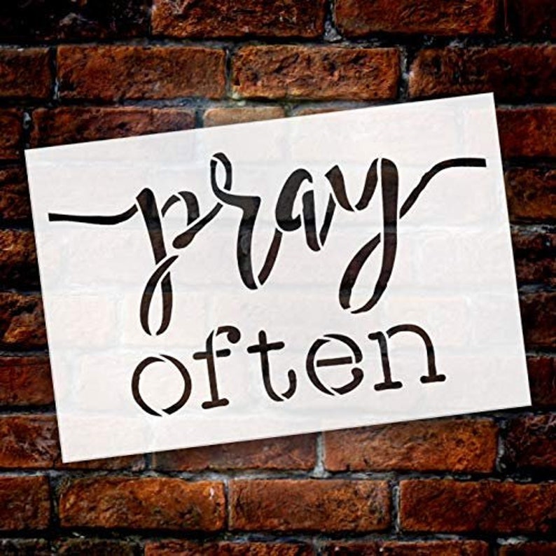 Pray Often Stencil by Studior12 Reusable Mylar Template - Etsy