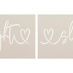 Good Night Sleep Tight Script Stencil With Heart by Studior12 DIY ...