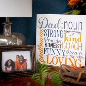 Dad Noun Sign Stencil by Studior12 Wood Signs Word Art Reusable Father ...