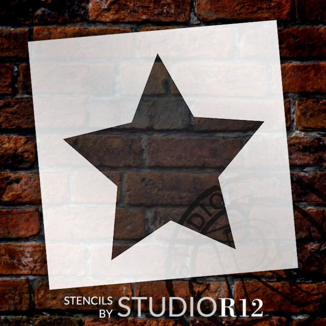 Simple Single Star Art Stencil Select Size STCL1259 by - Etsy
