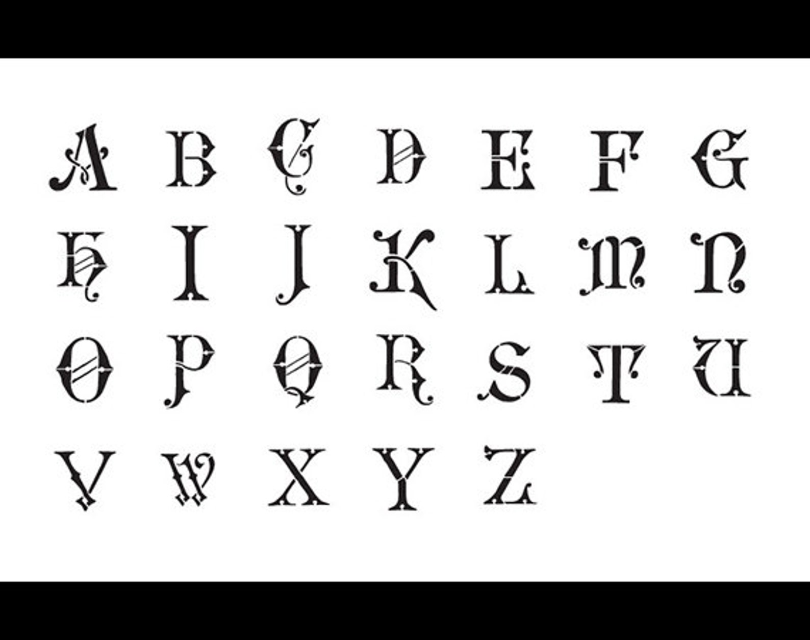 Simple Monogram Letter Stencils 4 X 4 Select - Etsy