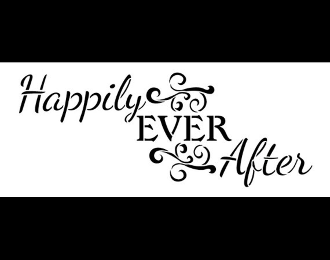 Happily Ever After Word Art Stencil Magical 11 X - Etsy