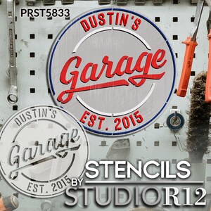 Personalized Garage Sign Stencil by Studior12 DIY Workshop & Man Cave ...