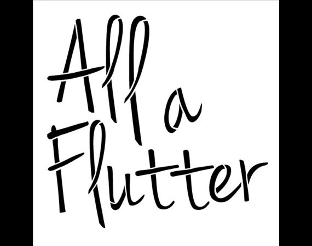 All A Flutter Word Stencil 6 X 6 - Etsy