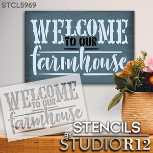 Welcome to Our Farmhouse Stencil by Studior12 Craft Rustic DIY Home ...
