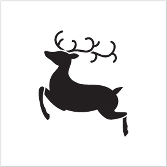 Christmas Shape Stencil Flying Reindeer Select Size - Etsy