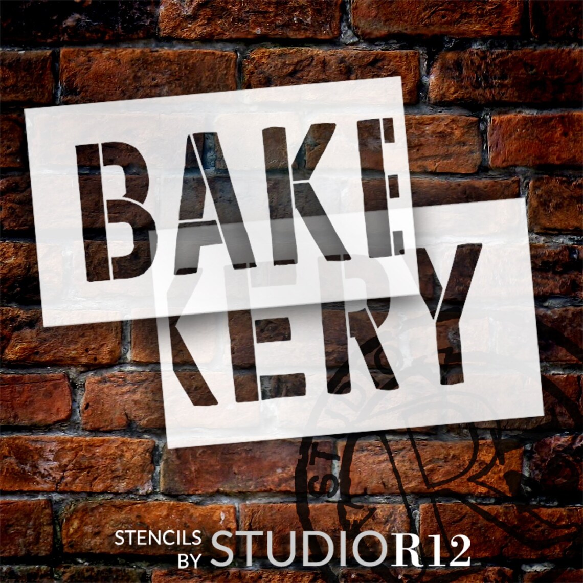 Horizontal Bakery Print Word Art Stencil by Studior12 Select - Etsy