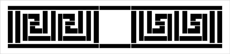 Greek Key Line Pattern Stencil by Studior12 DIY Seamless - Etsy