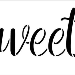 Sweet Cursive Script Word Stencil by Studior12 DIY Inspiration Quote ...