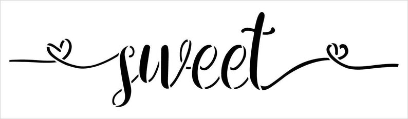 Sweet Cursive Script Word Stencil by Studior12 DIY | Etsy