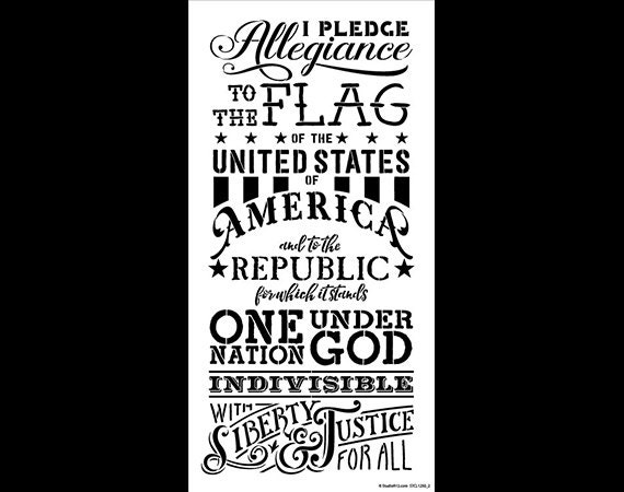 Pledge of Allegiance Word Stencil 12 X 24 - Etsy