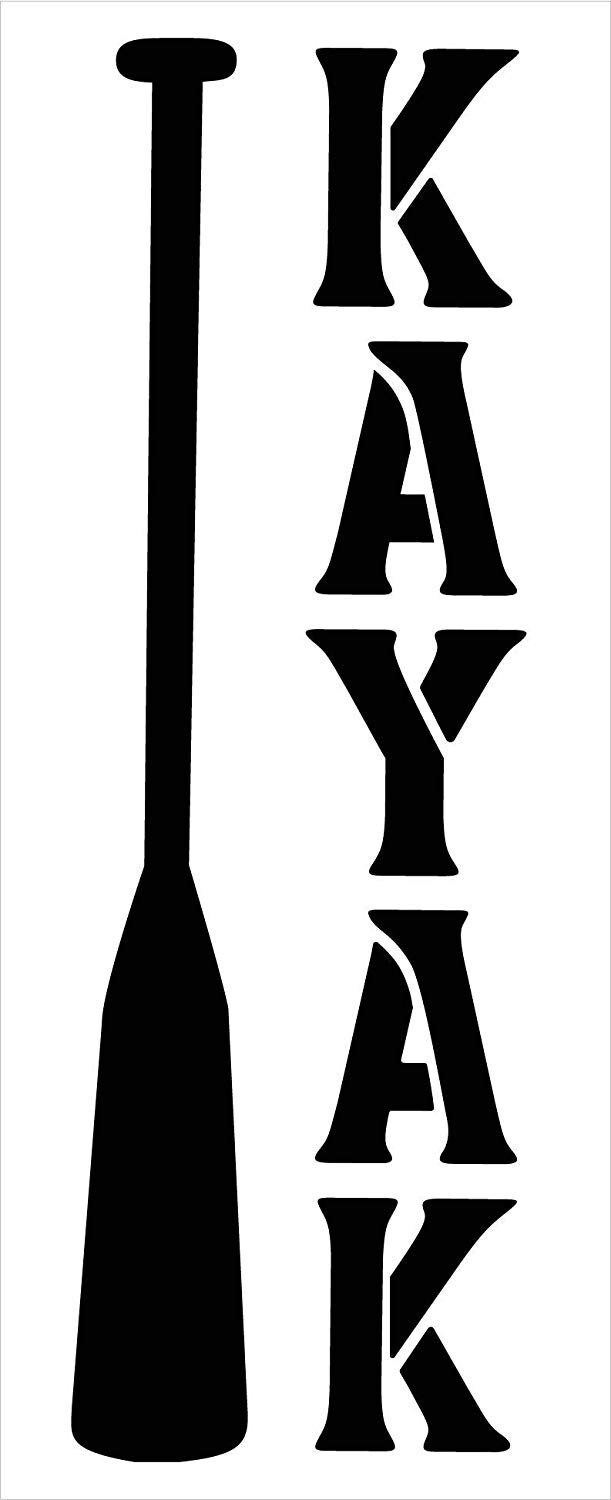 Vertical Kayak Stencil With Paddle by Studior12 DIY Lake & - Etsy