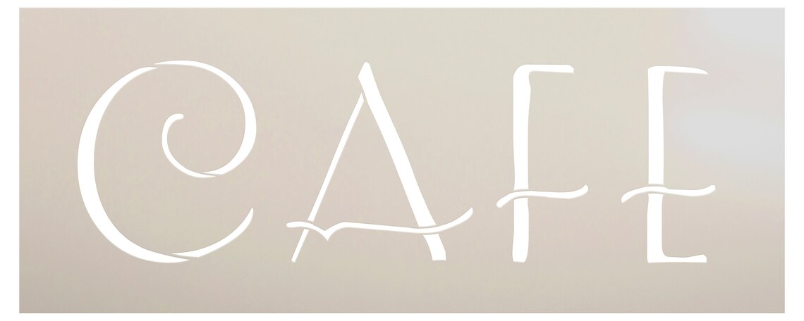 Cafe Word Art Stencil Art Deco Select Size SKU:STCL819 - Etsy