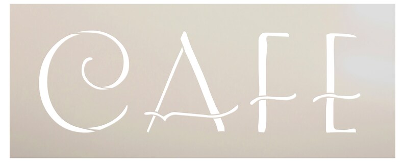 Cafe Word Art Stencil Art Deco Select Size SKU:STCL819 - Etsy
