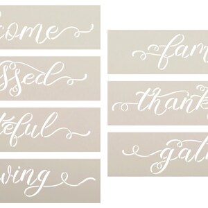 Farmhouse Cursive Script Word Stencil Set by Studior12 DIY Family Home ...