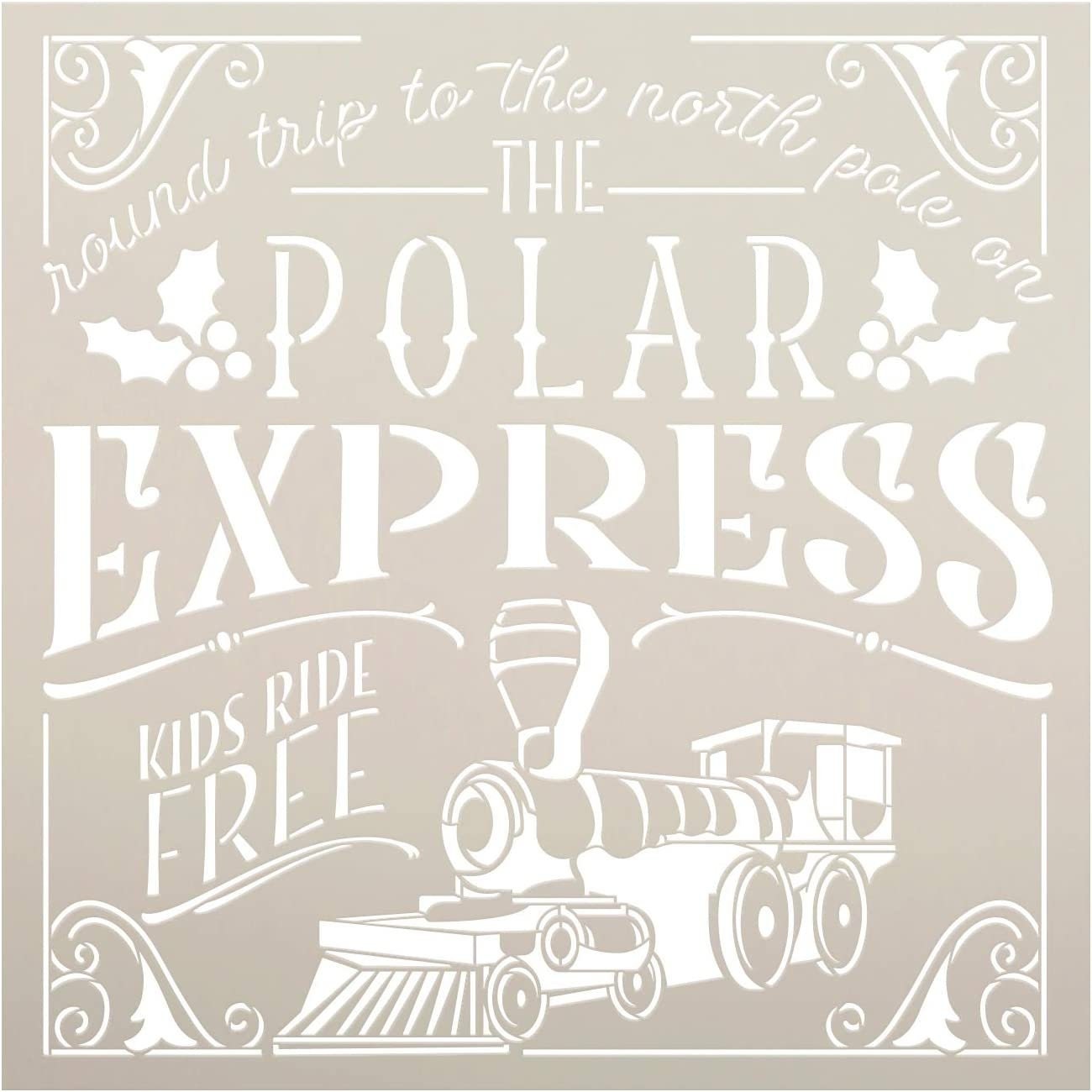 Polar Express Stencil by Studior12 DIY Kids Christmas Train | Etsy