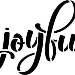 Joyful Cursive Script Stencil by Studior12 DIY Inspiration - Etsy