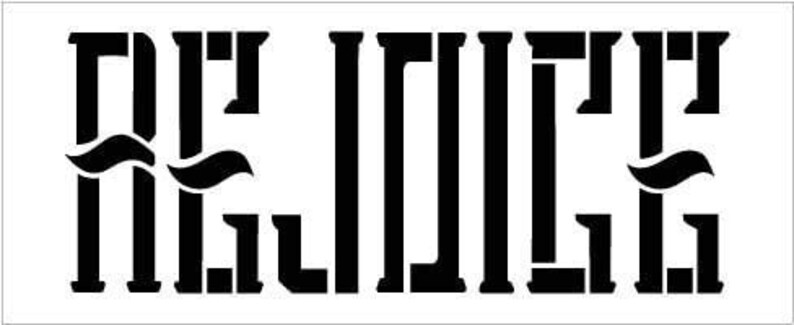 Rejoice Word Stencil by Studior12 DIY Holiday Faith Home | Etsy