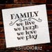 Family Word Stencil Select Size STCL1869 by Studior12 - Etsy