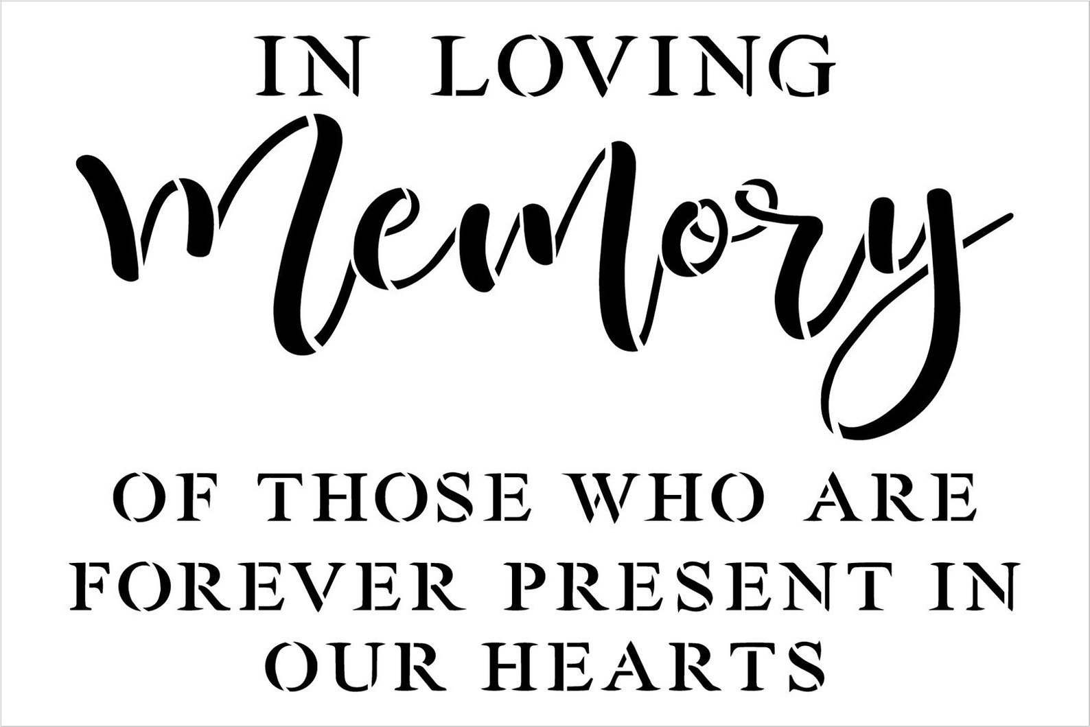 In Loving Memory Stencil by Studior12 Craft DIY Wedding | Etsy