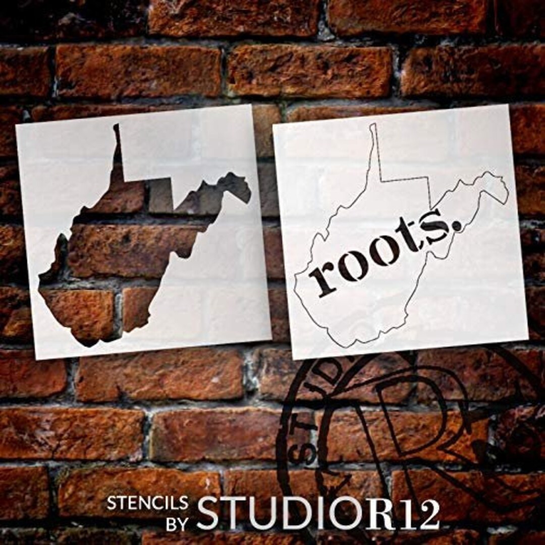 West Virginia Roots Stencil 2 Part by Studior12 Reusable Mylar Template ...