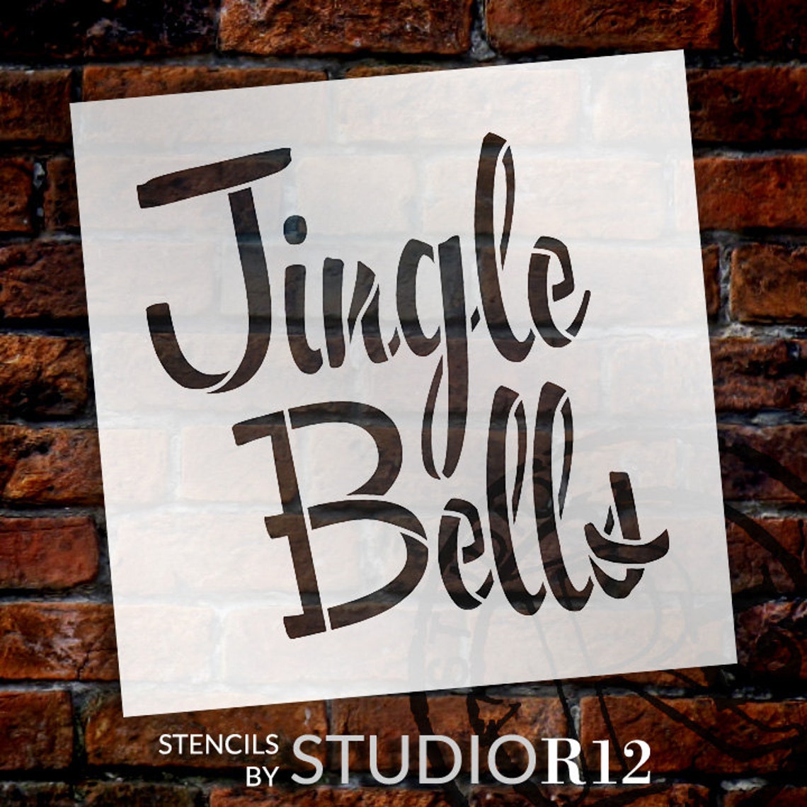 Jingle Bells Chunky Script Word Stencil Select Size - Etsy Canada