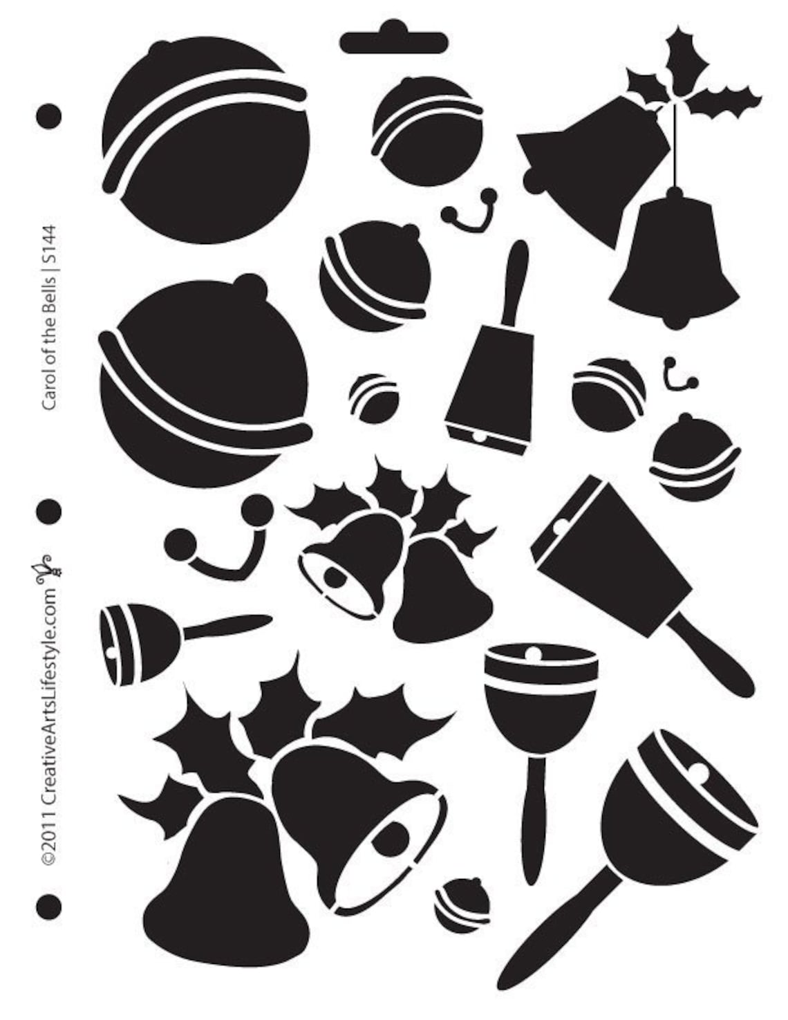 Carol of the Bells Stencil by Studior12 DIY Christmas & - Etsy