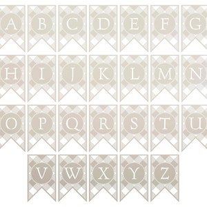 Buffalo Plaid Bunting Stencil by Studior12 Single Letter or Full ...