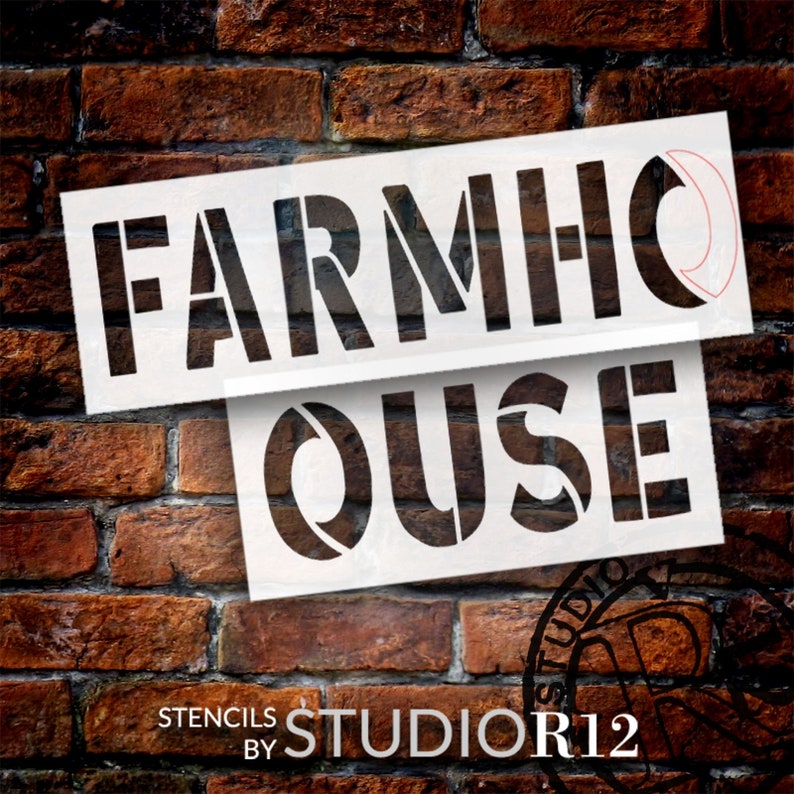 Rustic Farmhouse Word Art Stencil by Studior12 Select Size - Etsy