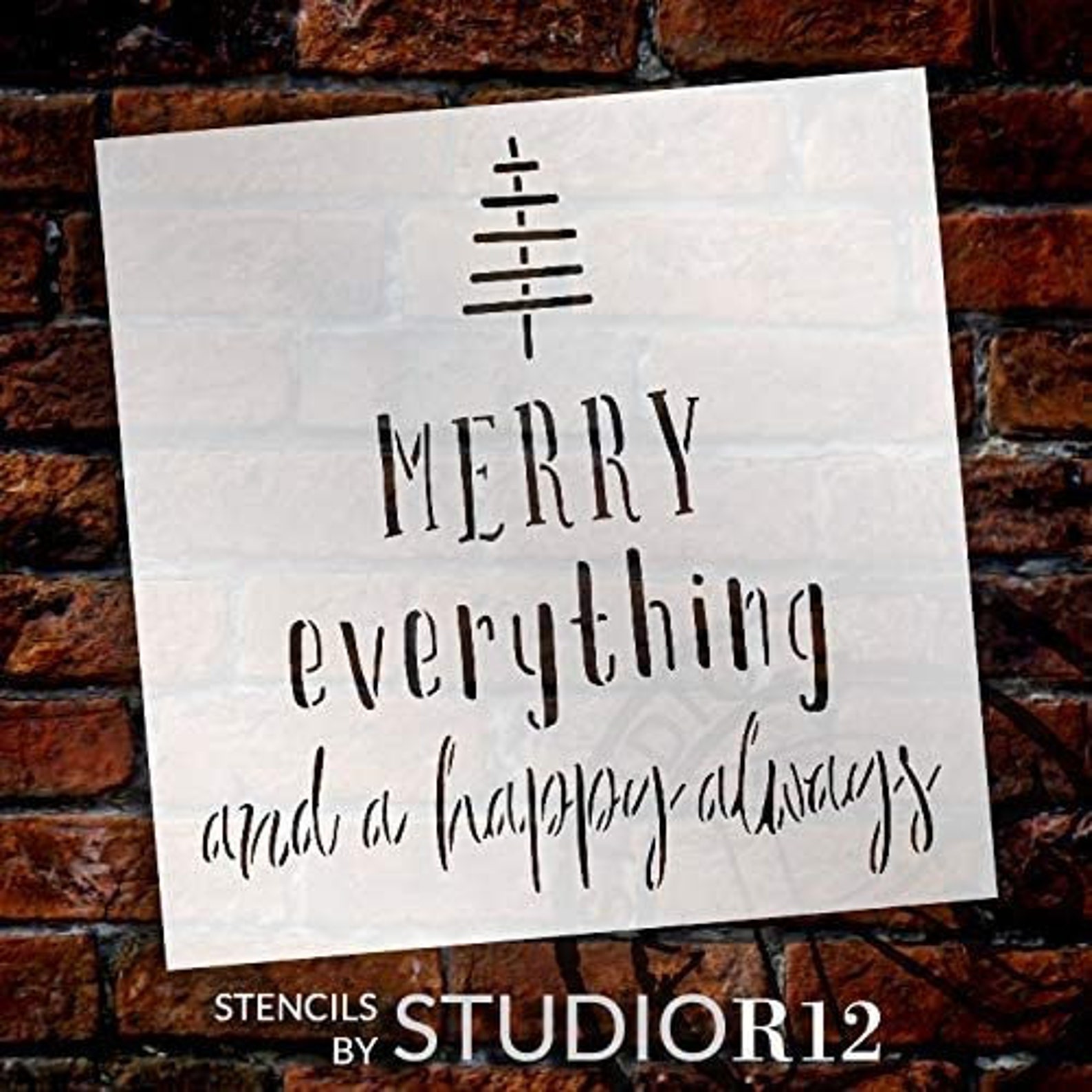 Merry Everything & Happy Always Stencil by Studior12 DIY - Etsy