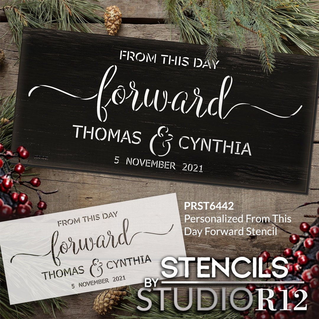 Personalized From This Day Forward Stencil by Studior12 Select Size USA ...