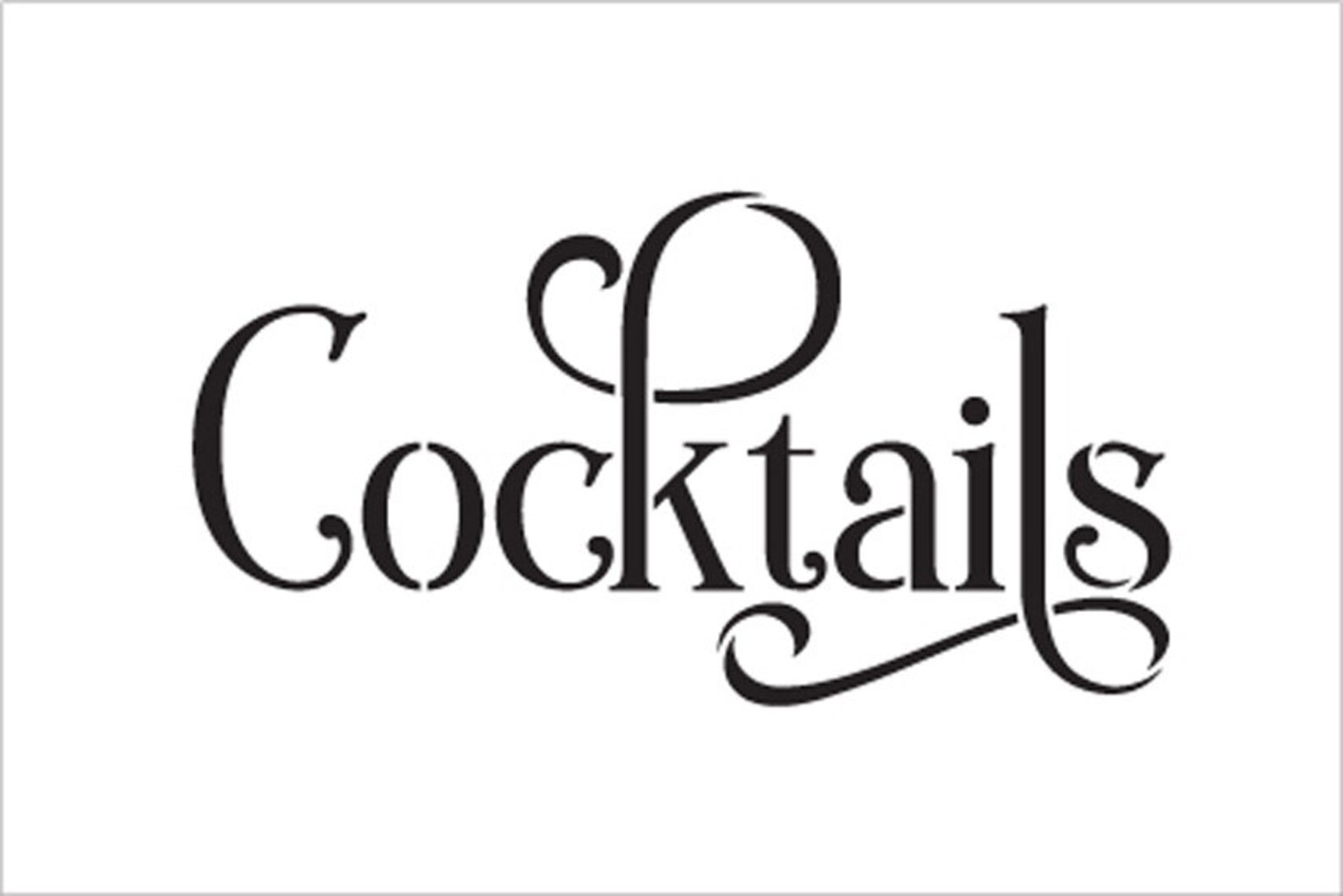 Wedding Sign Word Cocktails Elegant Traditional Select - Etsy