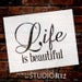 Life is Beautiful Word Stencil Select Size STCL1866 by | Etsy