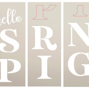 Hello Spring Stencil by Studior12 DIY Outdoor Wood Leaner Home Decor ...