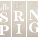 Hello Spring Stencil by Studior12 DIY Outdoor Wood Leaner Home Decor ...