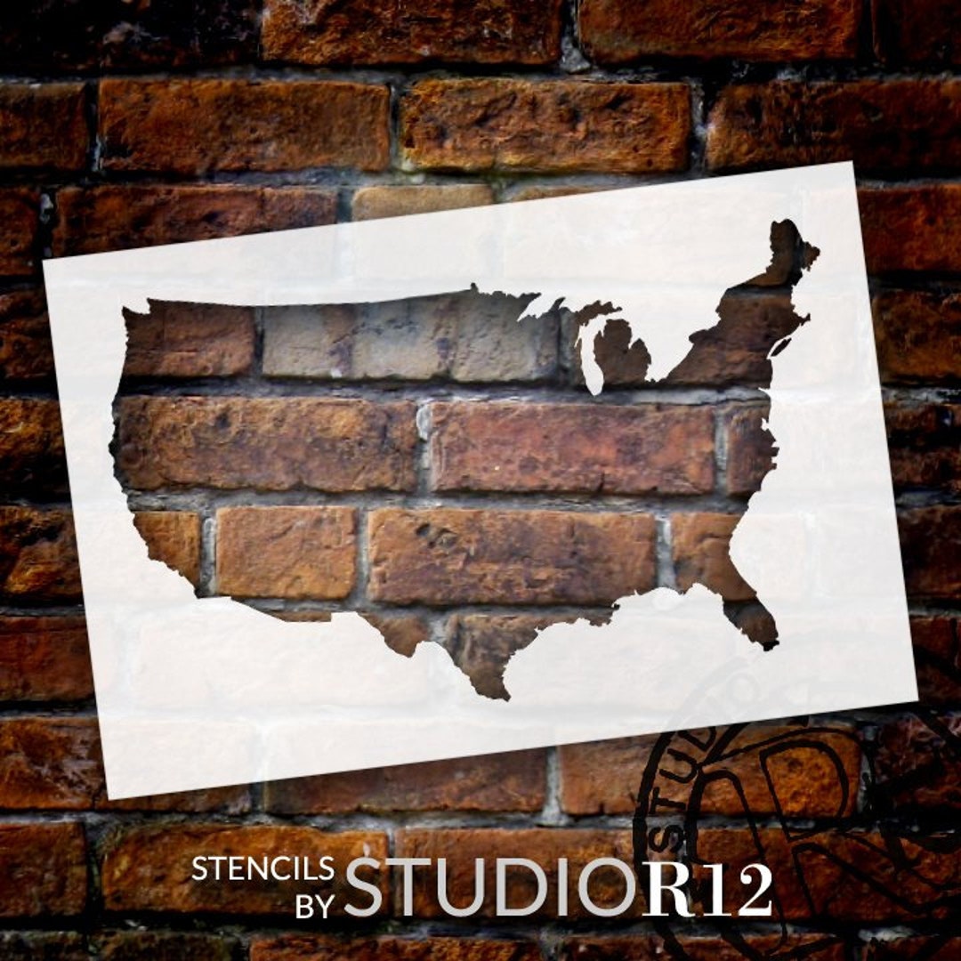 United States Stencil by Studior12 DIY USA Home Decor - Etsy
