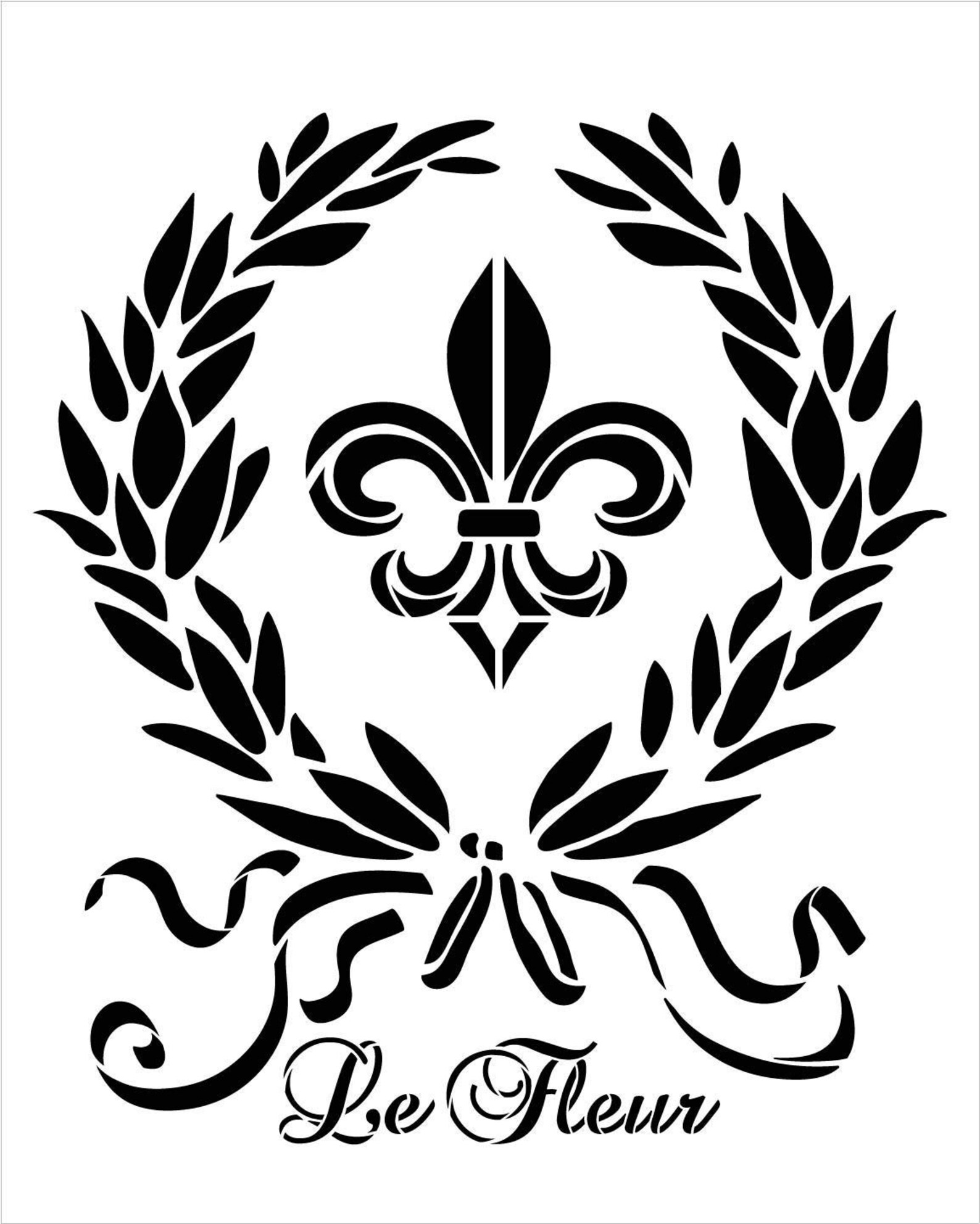 French Le Fleur De Lis Stencil by Studior12 DIY Old Ephemera - Etsy