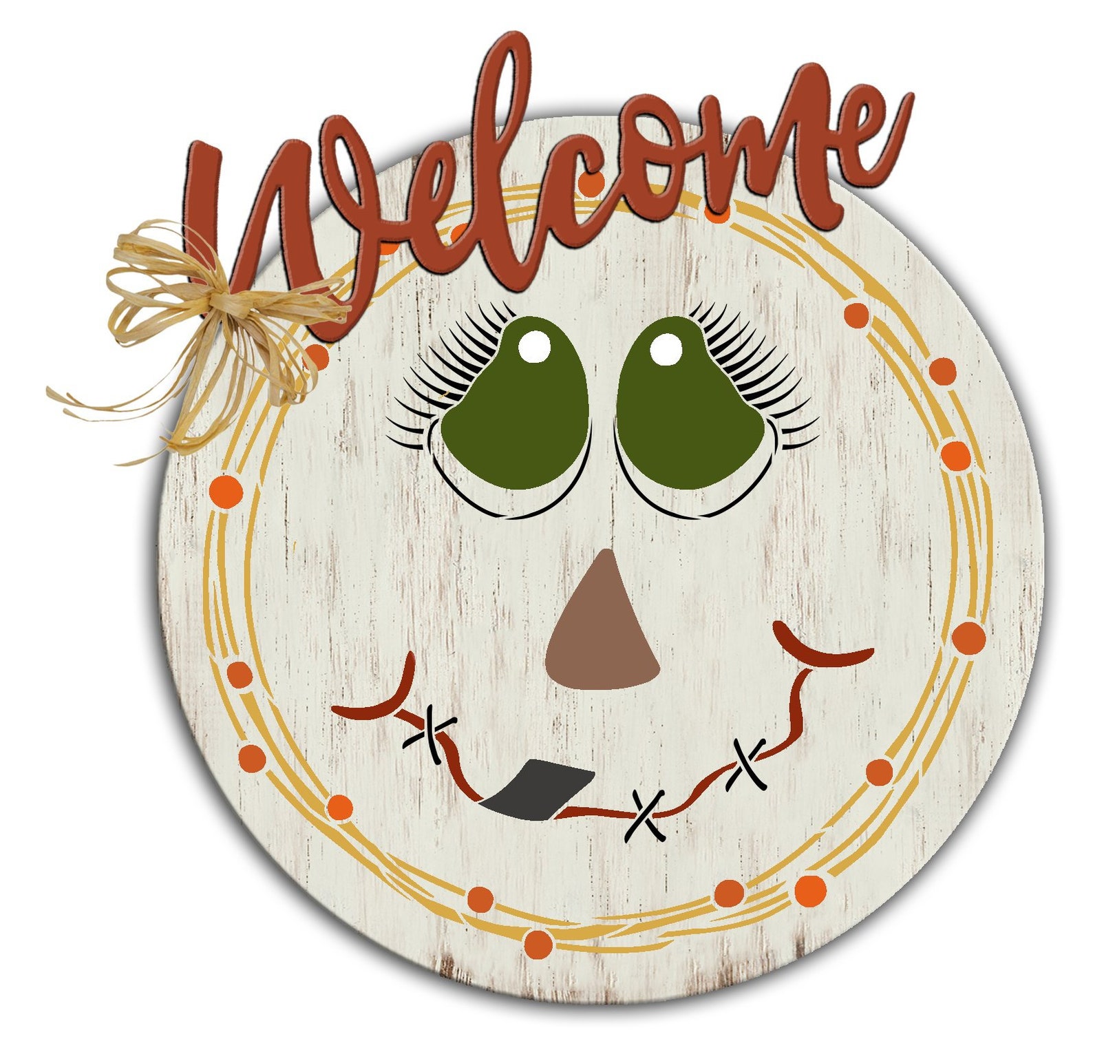 Traditional Vintage Scarecrow Face Stencil by Studior12 Select Size USA ...