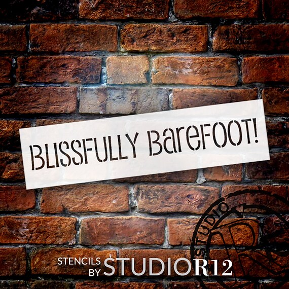 Blissfully Barefoot Word Stencil 6 X 2 - Etsy