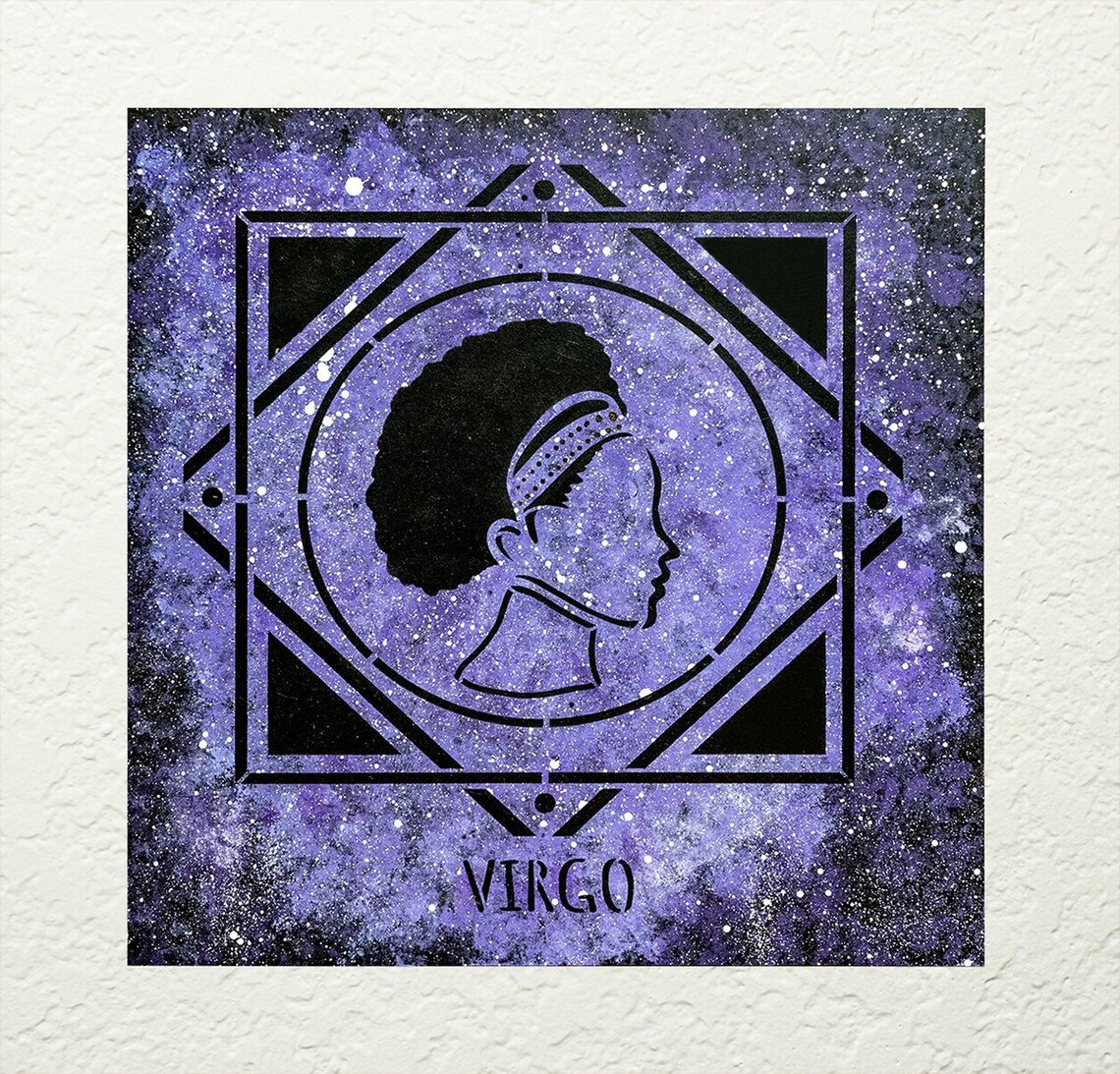 Virgo Zodiac Stencil by Studior12 DIY Star Sign Celestial - Etsy