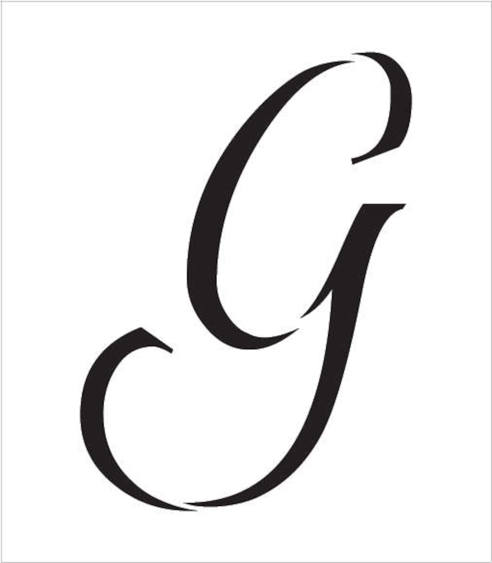 G graceful Monogram Stencil Select Stencil Size STCL1907 - Etsy