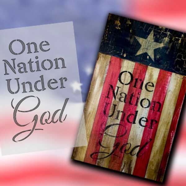 One Nation Under God Sign - Etsy