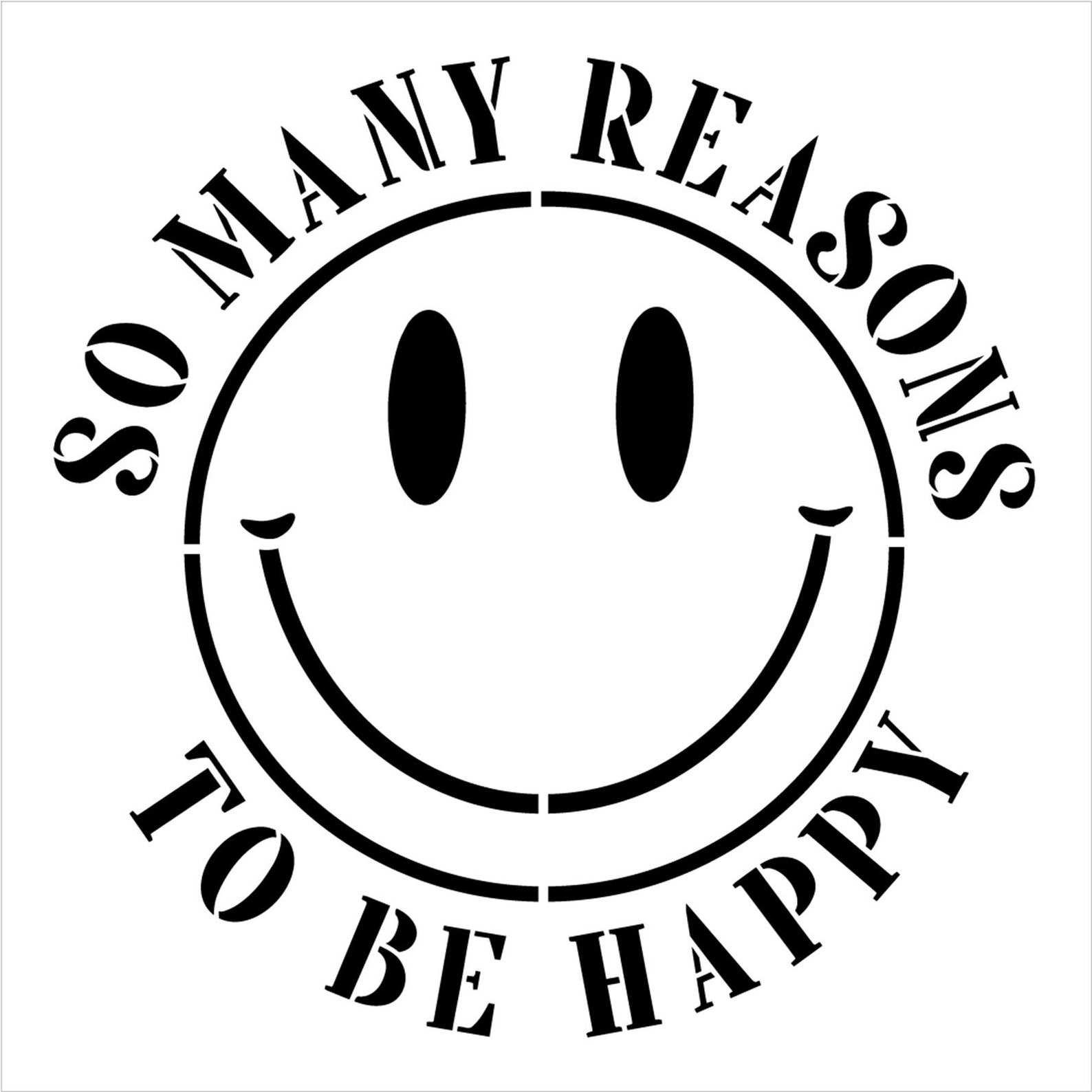 So Many Reasons to Be Happy Stencil by Studior12 Craft DIY - Etsy